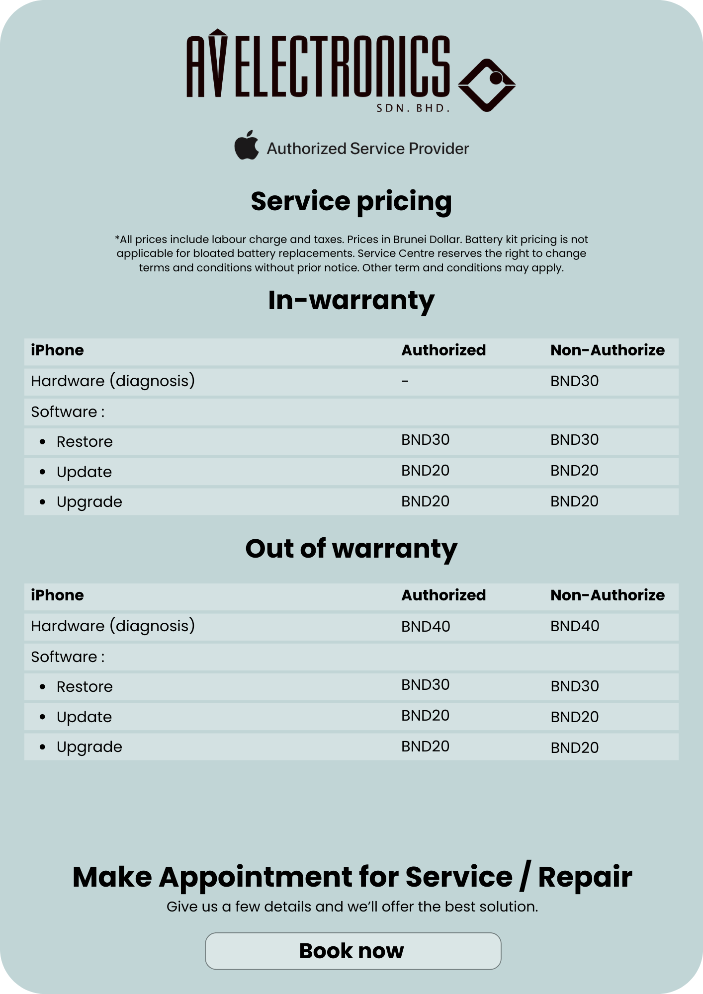 Apple iPhone Support – AV Electronics WebStore
